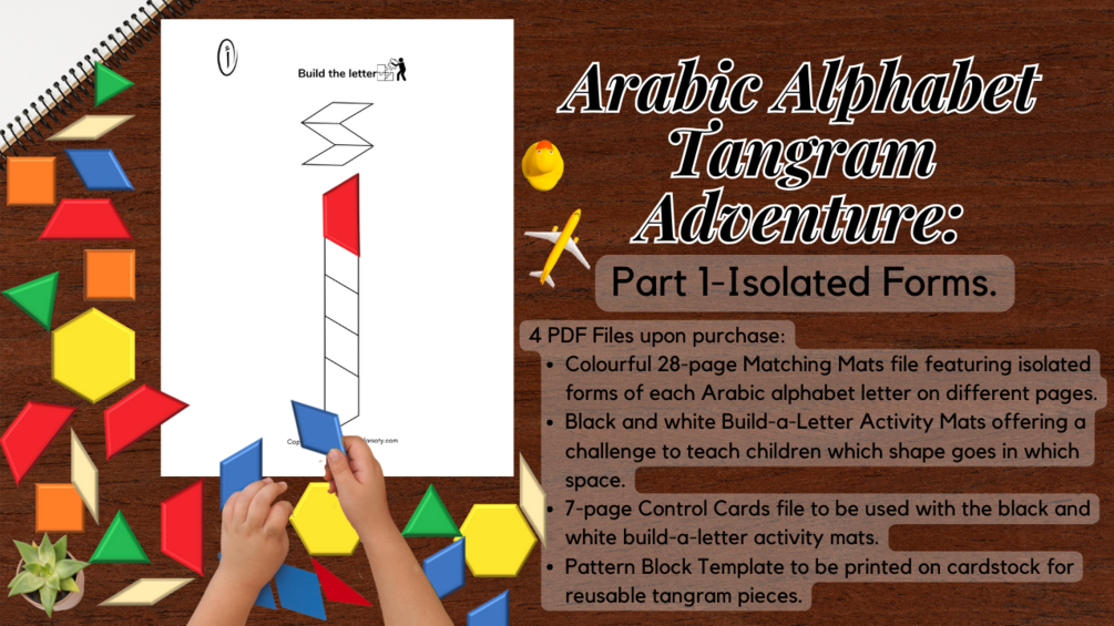 Arabic Alphabet Tangram Adventure: Part 1-Isolated Forms
