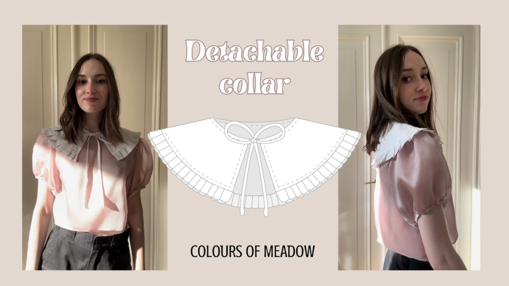 DIY Detachable collar in Peter Pan style, beginner friendly