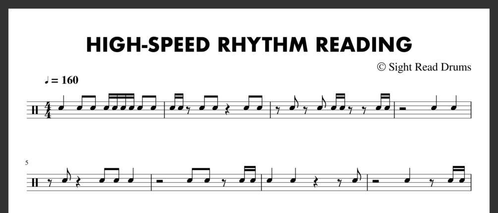High-Speed Rhythm Reading