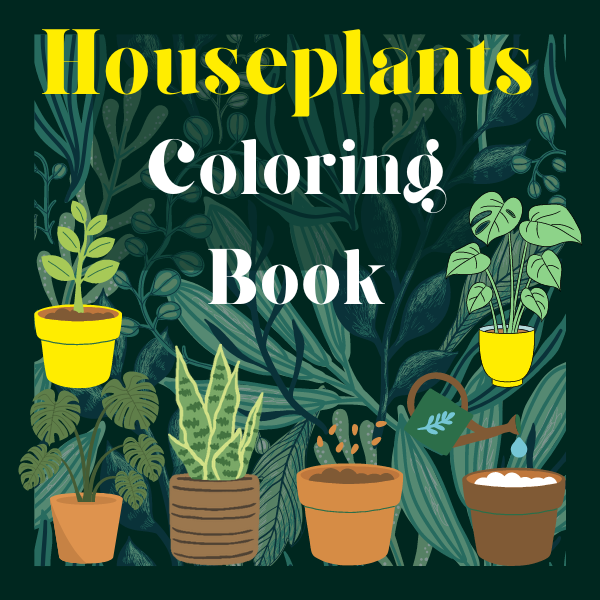 FREE Houseplants Coloring Book: Gorgeous Botanical Designs for kids