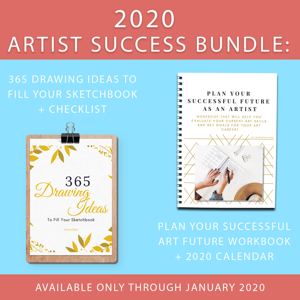2020 Artist Success Bundle: Planning Workbook & 365 Drawing Ideas