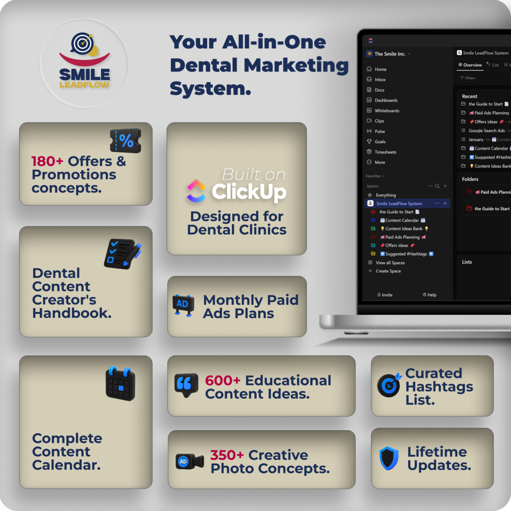 "The Smile Inc. The Ultimate Marketing Toolkit – Powered by ClickUp!"