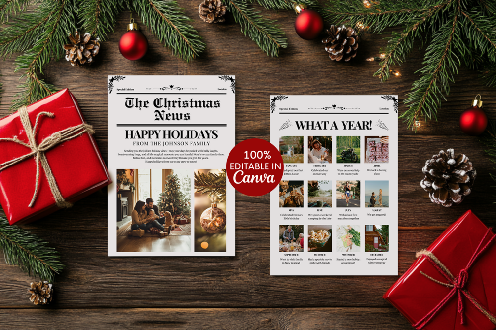 Christmas Newspaper Template Editable