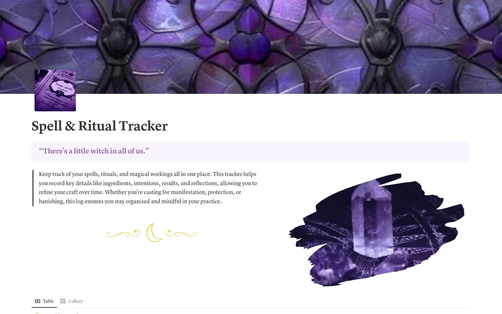 🔮 Spell & Ritual Tracker | Notion Template