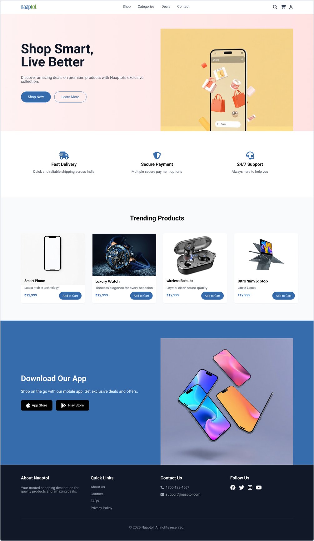 Modern Naaptol – E-commerce UI Redesign (Figma UI Kit)
