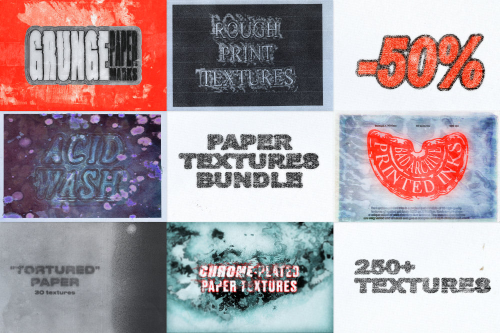 PAPER TEXTURES BUNDLE. 50% DISCOUNT - textexp