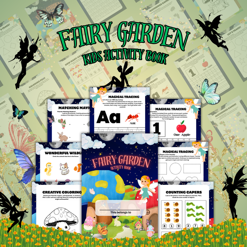 FAIRY GARDEN (kids printable activity book)