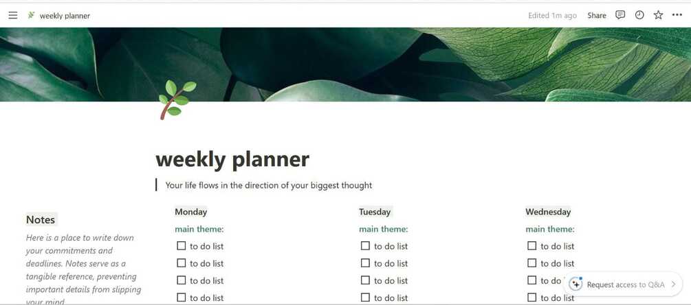 Ultimate Notion Weekly Planner
