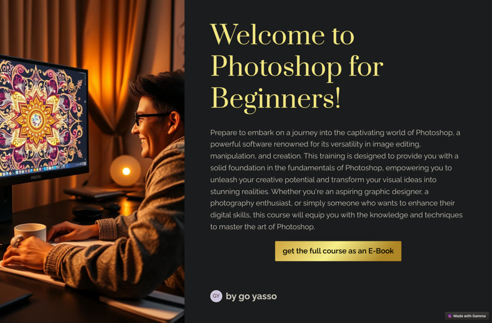 Photoshop Beginner's Training Notes presenter view