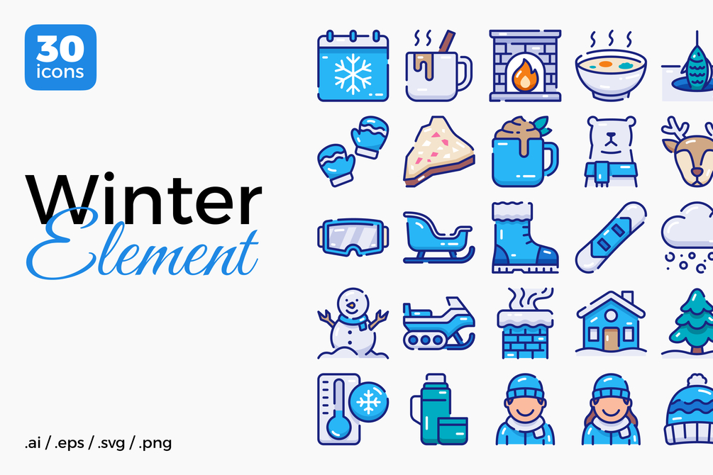 Winter Element Icon Pack