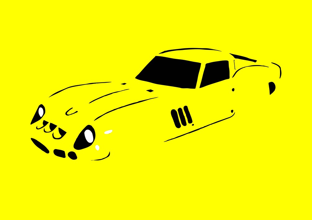 Ferrari 250 GTO Paper Cutting Template (3 layers, beginner level)