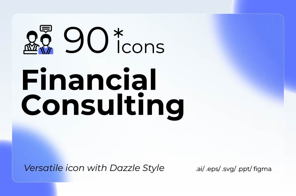 Financial Consulting Dazzle Style Icons