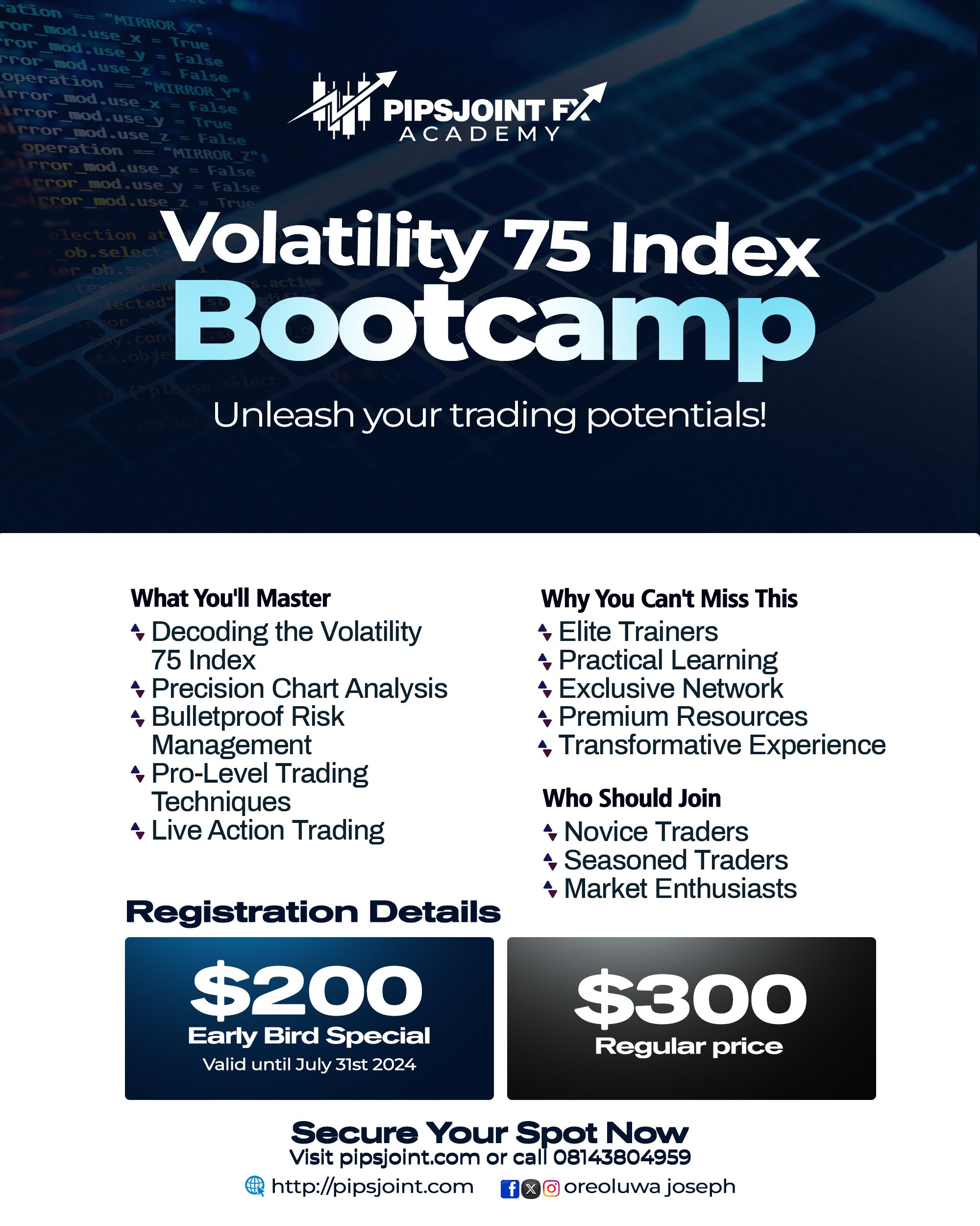 Volatility 75 Bootcamp