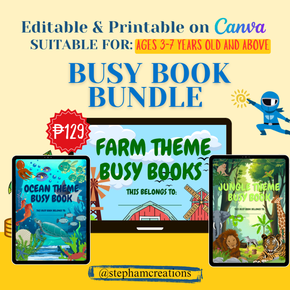 BUSY BOOKS BUNDLE FOR KIDS AGED 3-7 YEARS