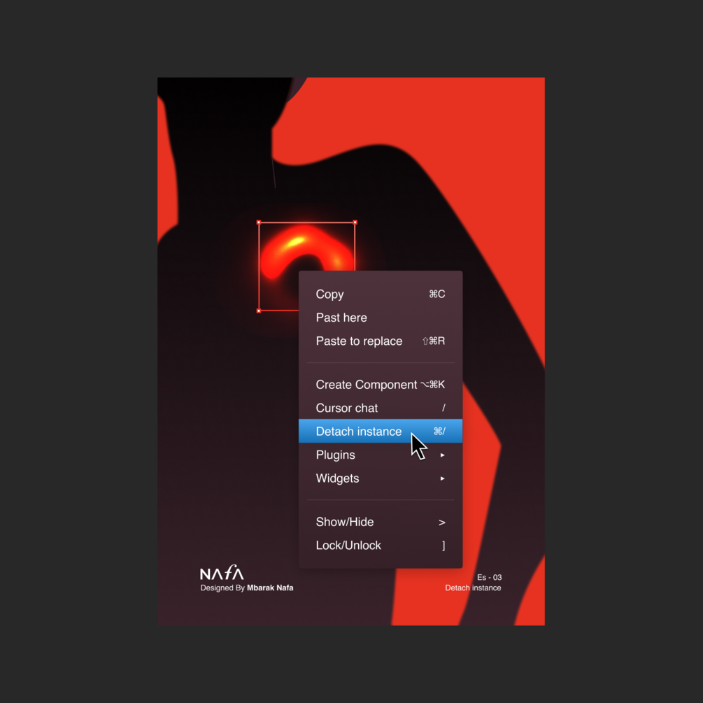 Poster Design "Detach instance"