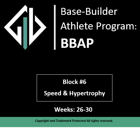 Block 6 Speed & Hypertrophy | Weeks 26-30 Workout