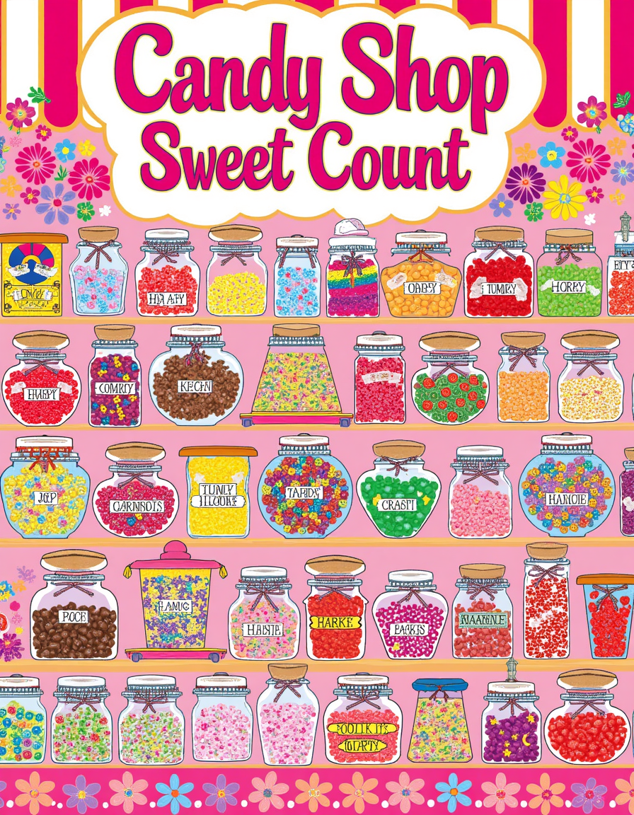 Candy Shop Sweet Count Flipbook – 54 Fun Counting & Number Pages for Kids