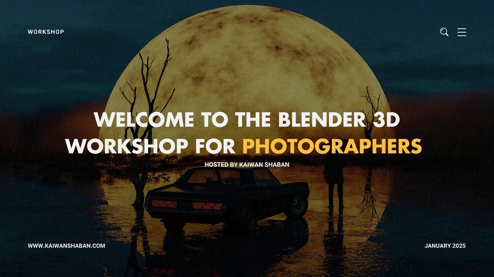 Blender 3D for Photographer's Workshop by Kaiwan Shaban