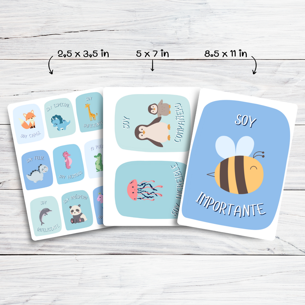 30 Printable Positive Affirmations Cards for Children in Spanish ...