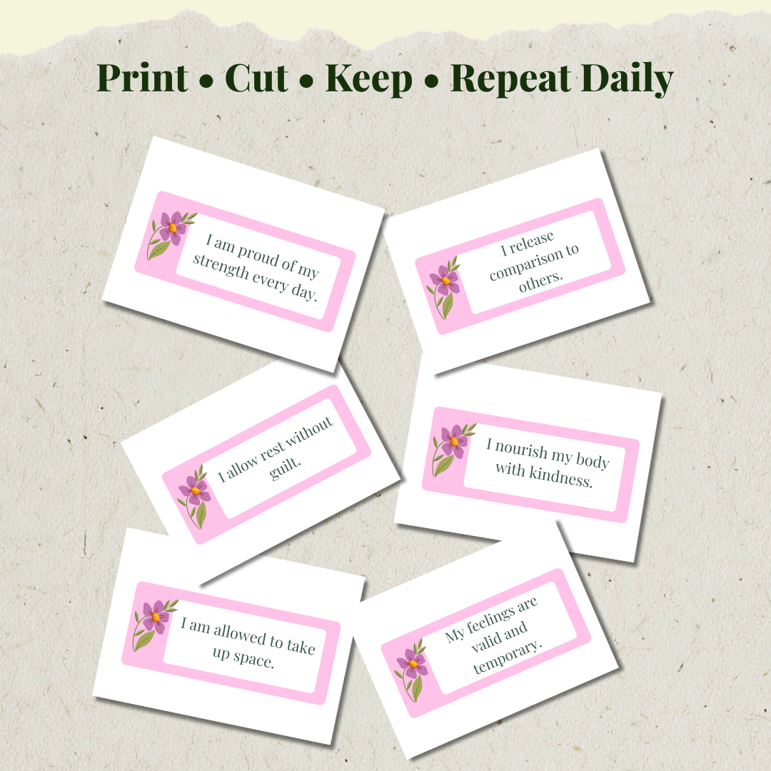 PCOS Affirmation Cards Printable – 30 Gentle Daily Reminders for ...