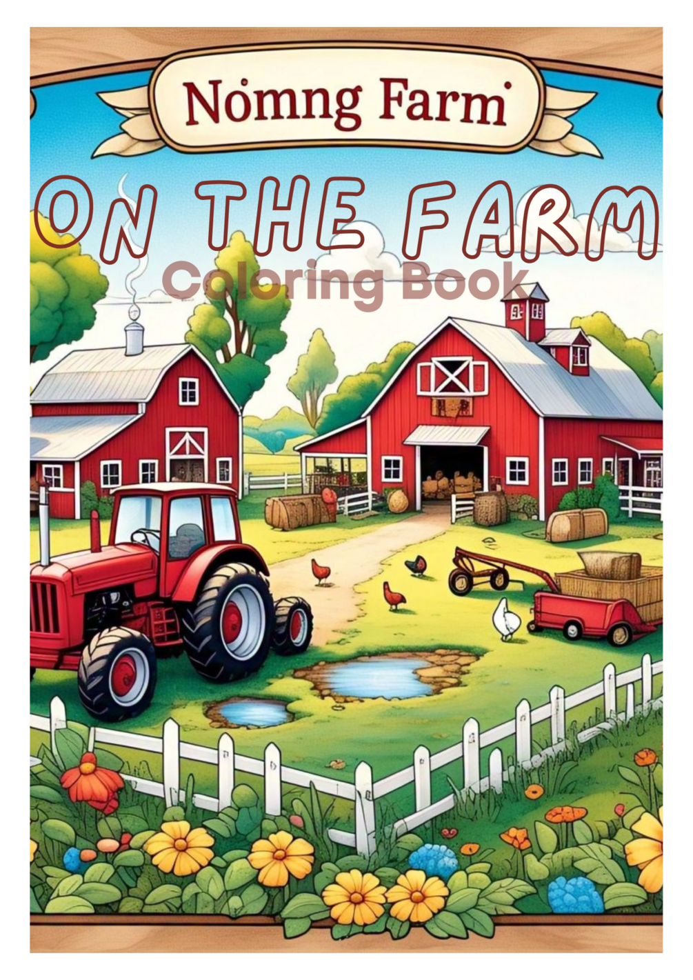 On the Farm Coloring Book