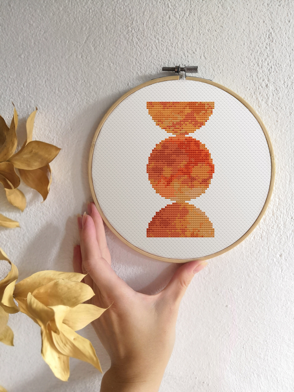 Mid century modern cross stitch pattern PDF Abstract cross stitch Moon ...