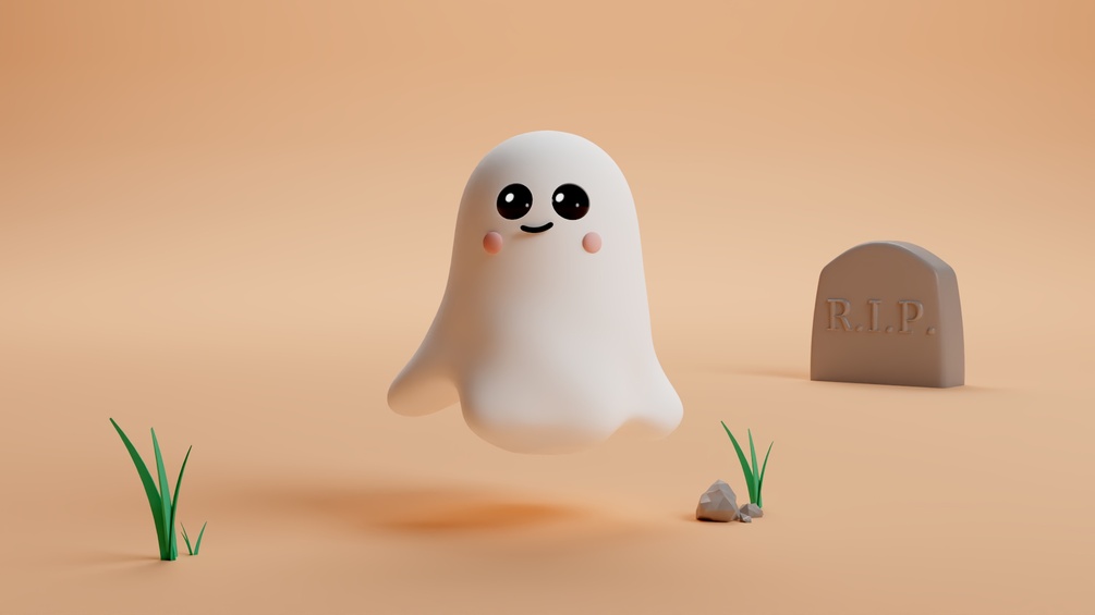 Cute Ghost Floating Loop C4D Redshift