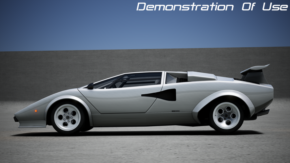 COUNTACH LIP, WIDEBODY, WING AND MIRRORS FOR GT SPORT