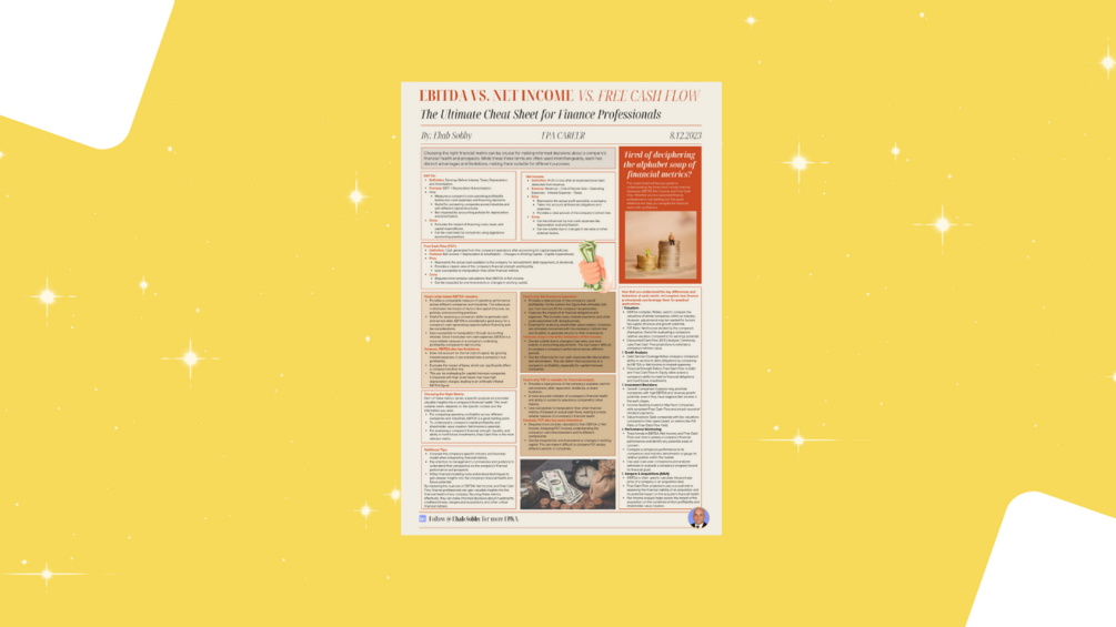 Mastering Financial Metrics: Your Ultimate Cheat Sheet