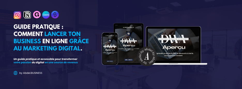 🔥 Guide Pratique : Comment lancer ton business en ligne grâce au marketing digital.