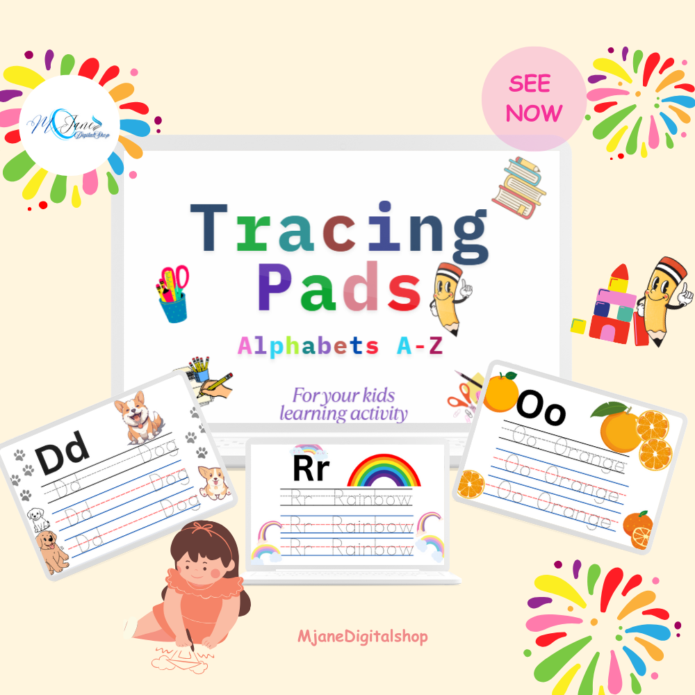 Tracing pads alphabets for kids