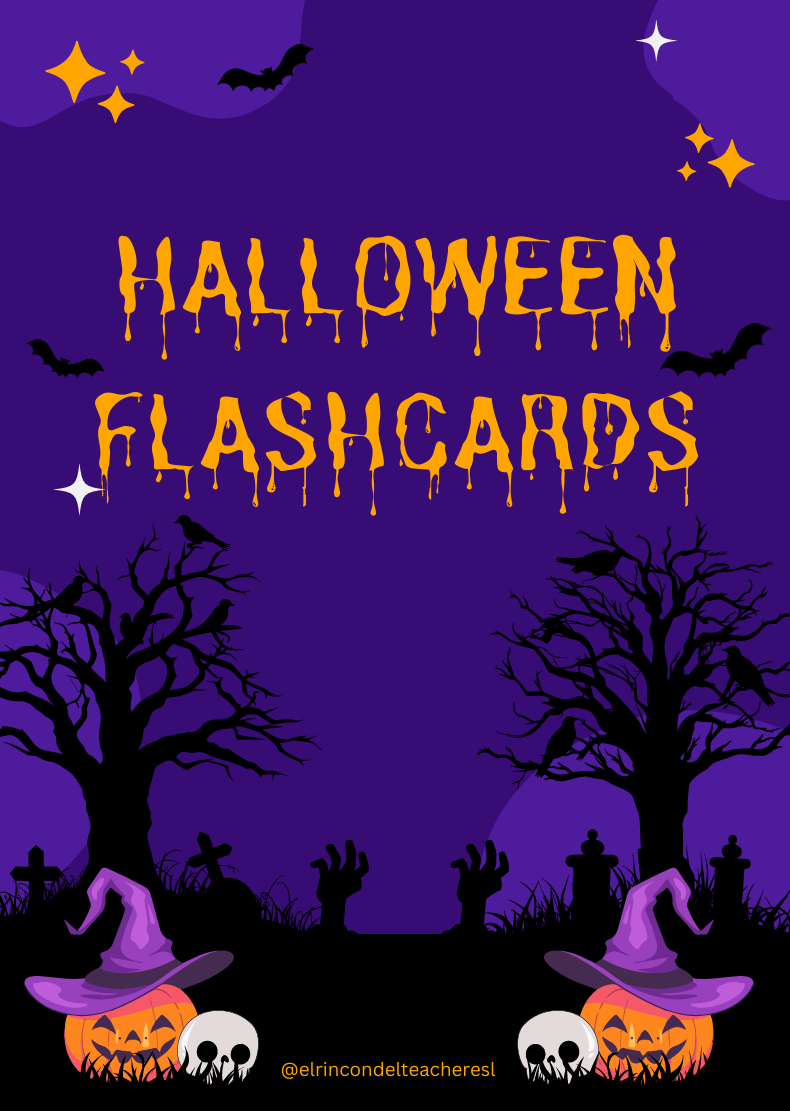Spooky Halloween Flashcards for Kids & ESL Teachers