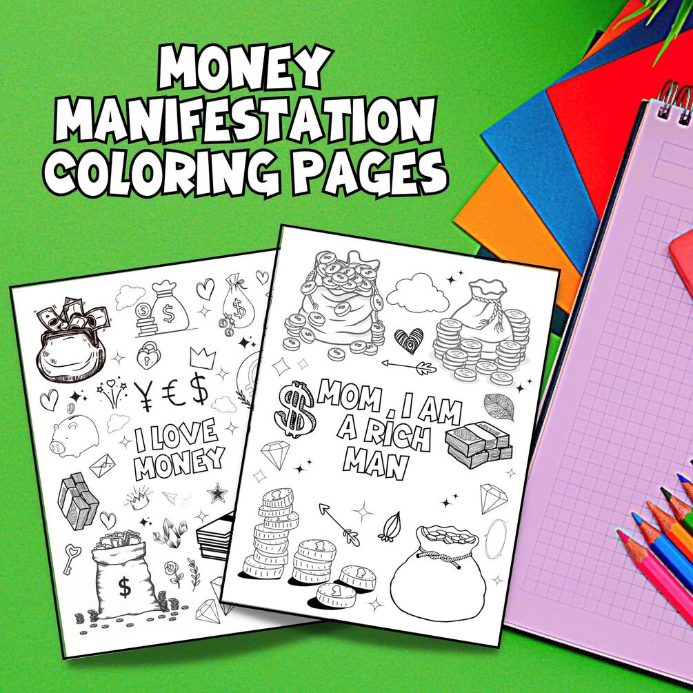 Money Manifestation Coloring pages , Manifestation Coloring pages