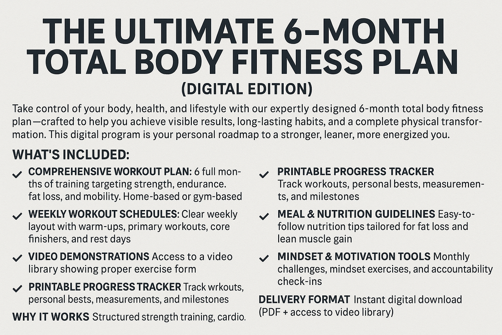 The Ultimate 6-Month Total Body Fitness Plan