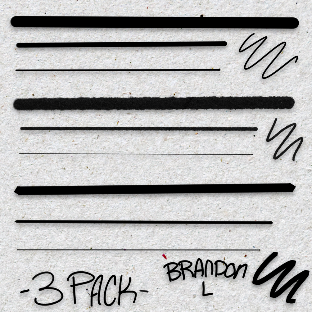 Lavenders Brushes 3PK + Paper x2