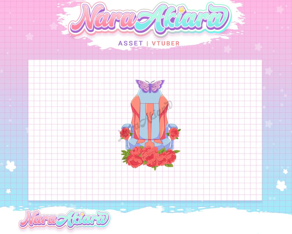 Vtuber Assets Flower Gaming Chair