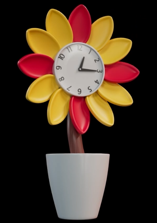 3D Flower Clock