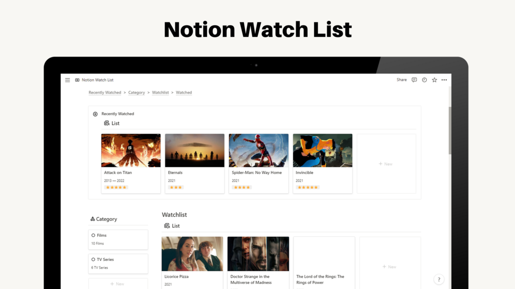 Notion Watch List