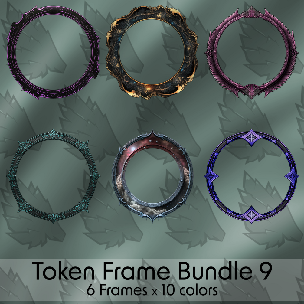 Enhance Your TTRPG Adventures with Frame Bundle 9: Custom Token Frames ...