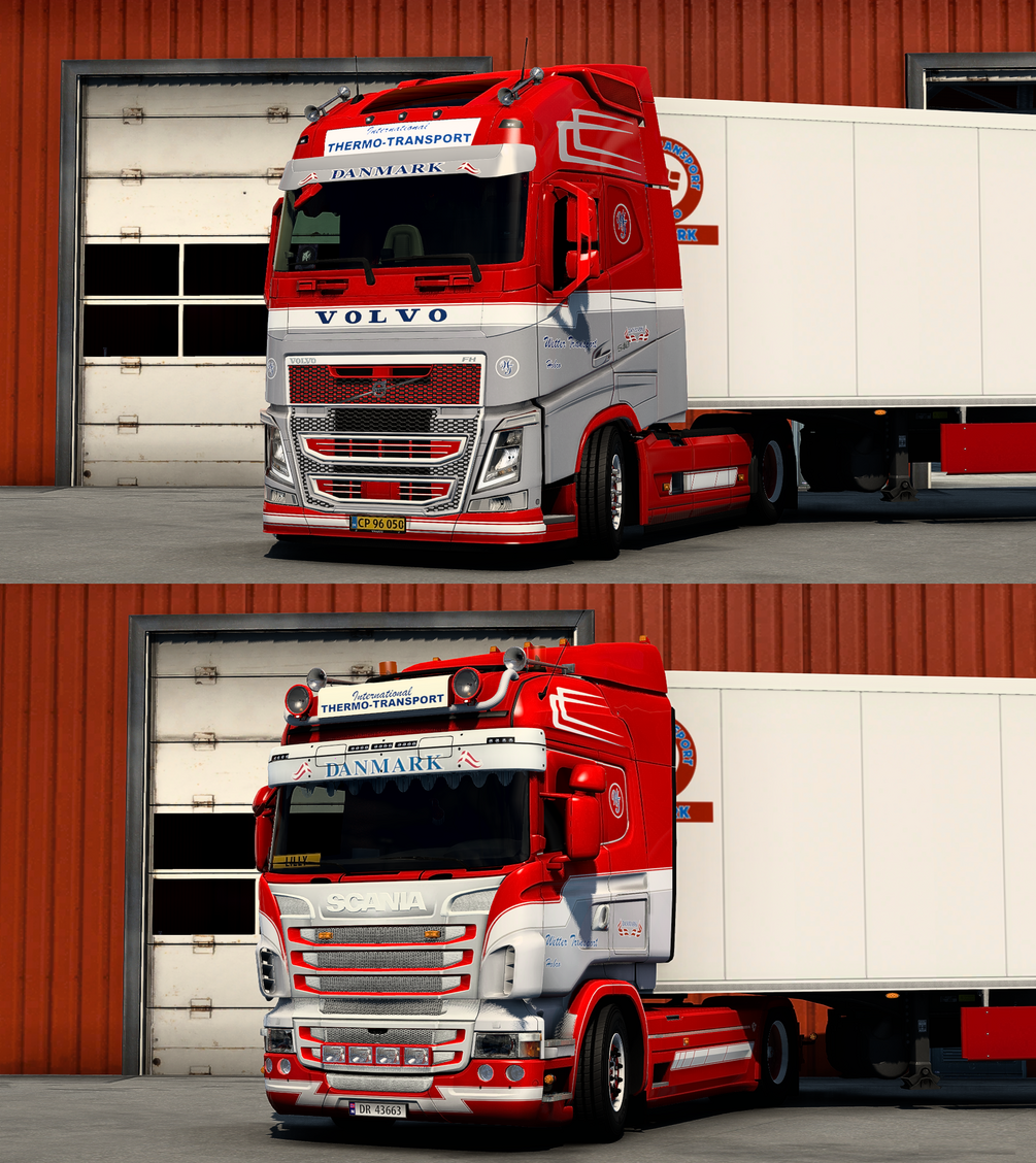 Scania RJL 6s, Volvo FH Wetter Transport Combo Skin Pack