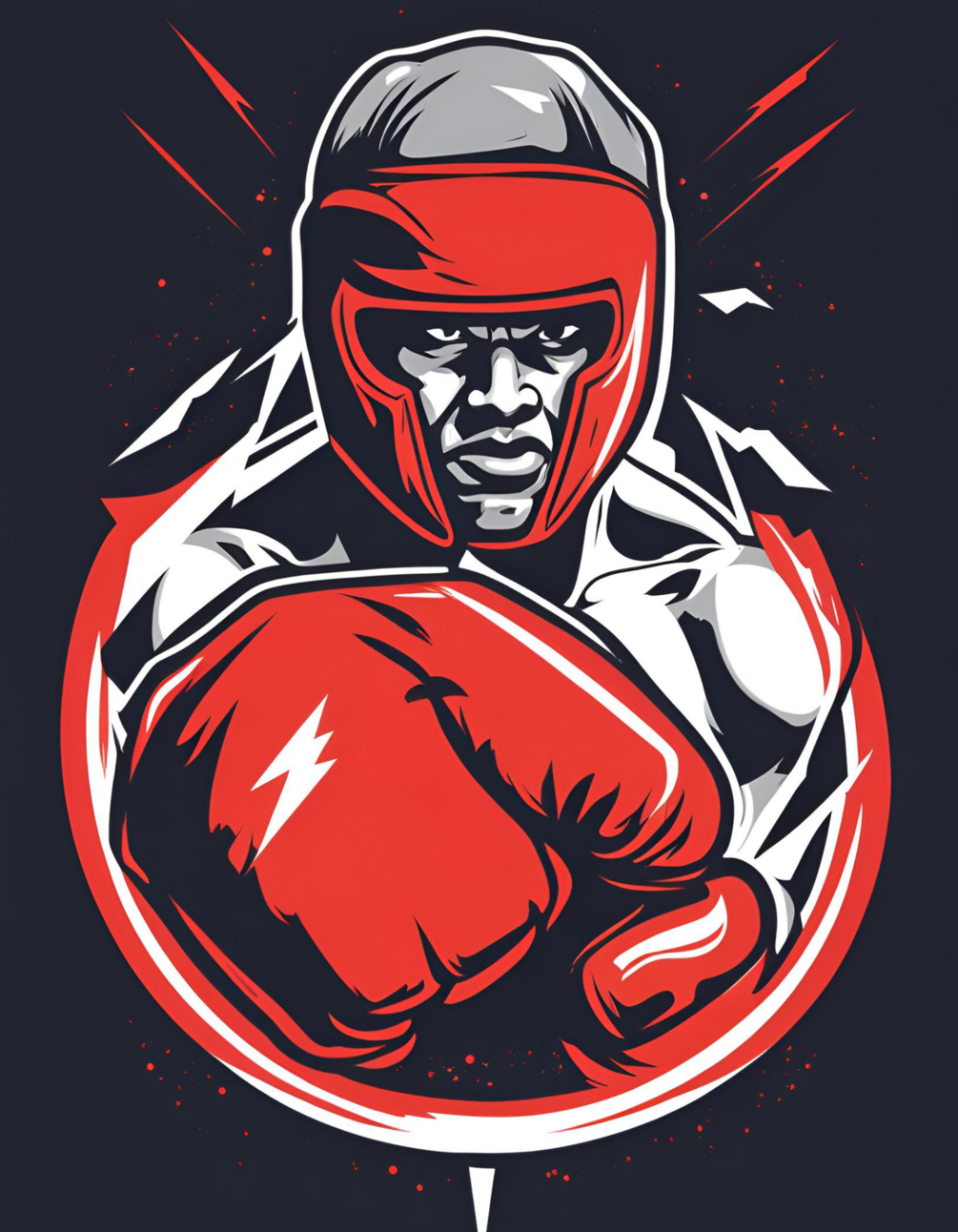 Boxing-themed T-shirt design