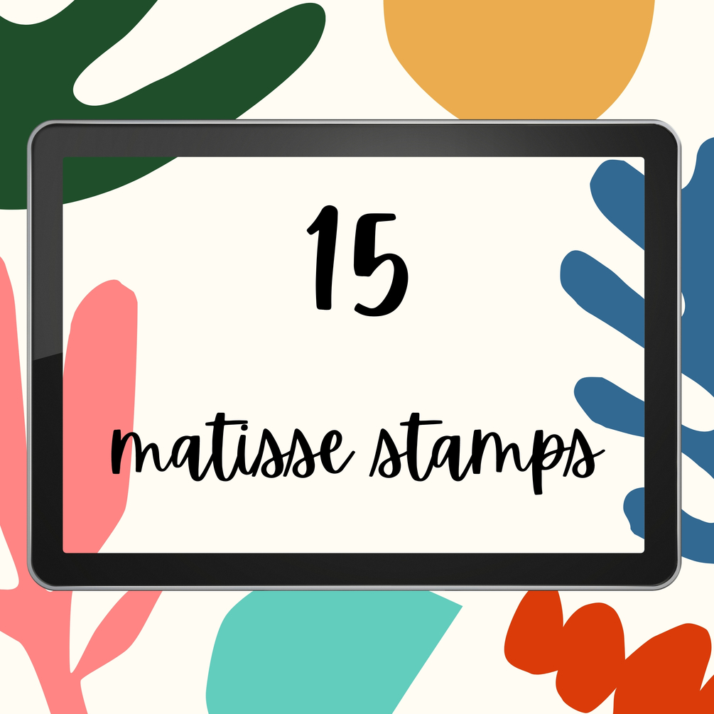 105 Matisse Procreate Elements - 15 Abstract Shapes Procreate Stamps ...