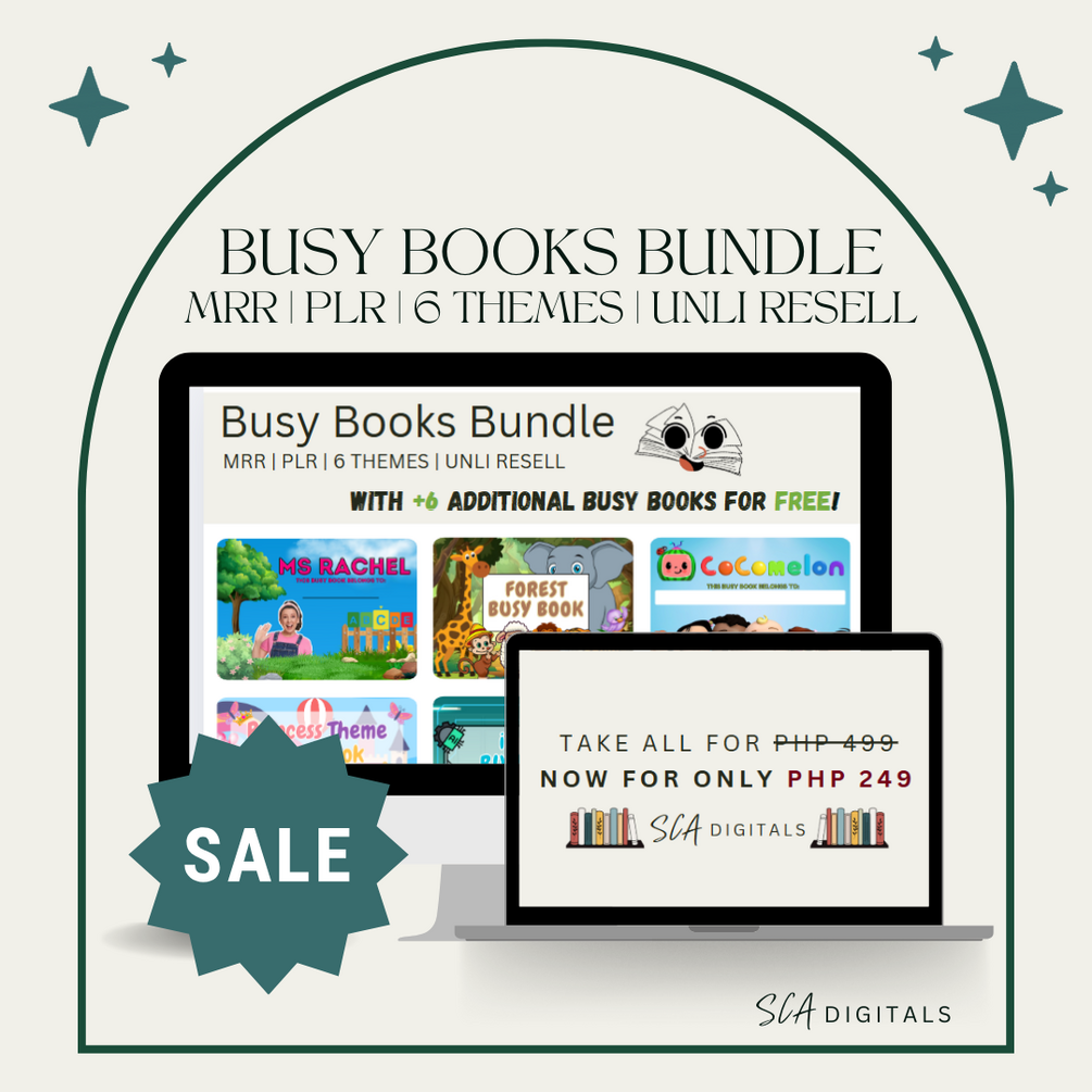 Busy Books Bundle MRR | PLR | 6 THEMES | UNLI RESELL - with +6 ...