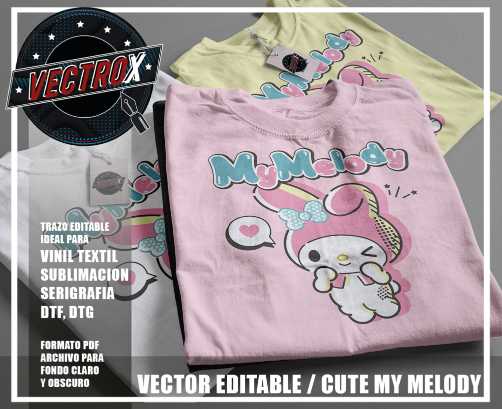 Vector Editable - Cute My Melody