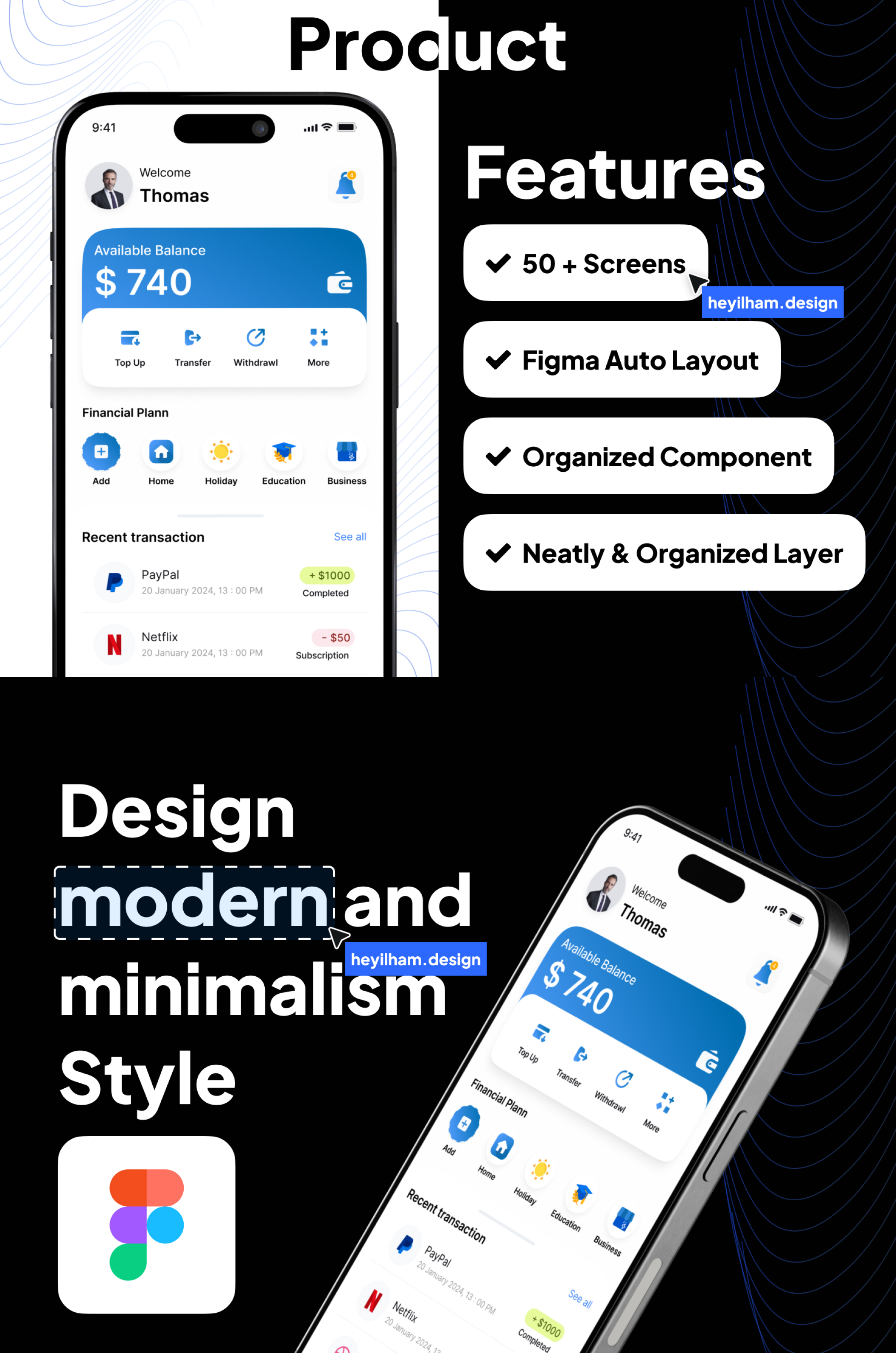 Payzen - Digital Wallet App UI Kit