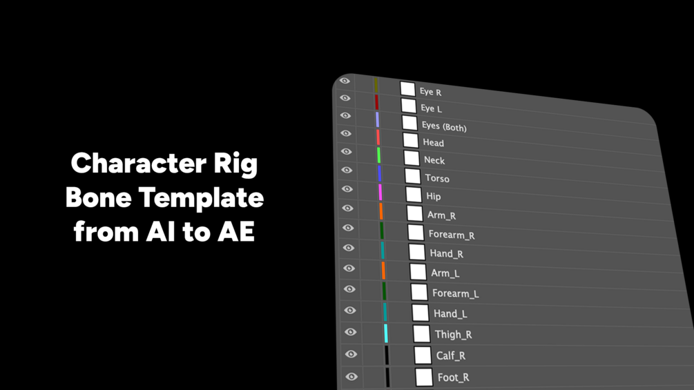 Character Rig Bone Template for AI to AE
