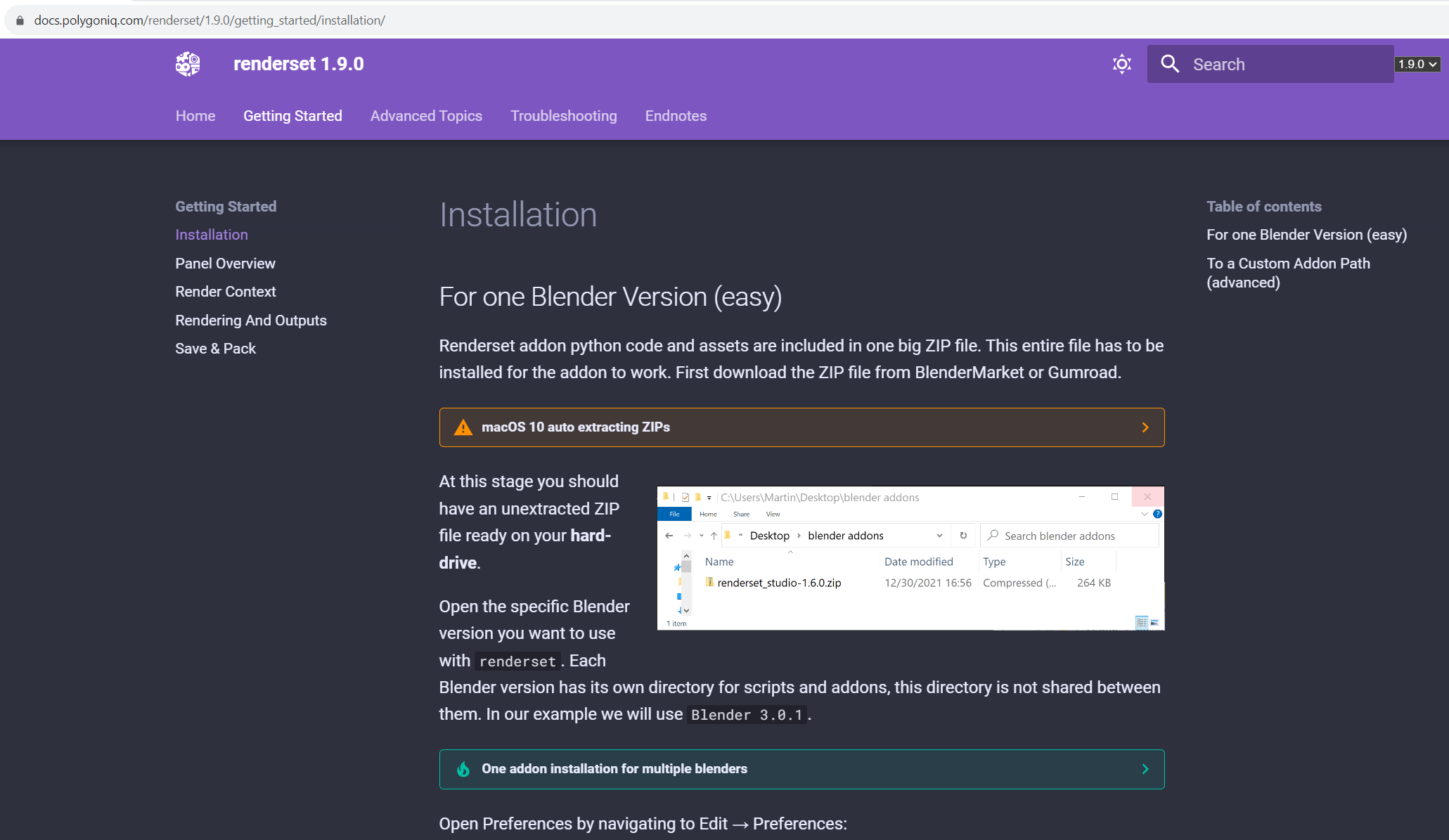 Render Manager Addon Renderset