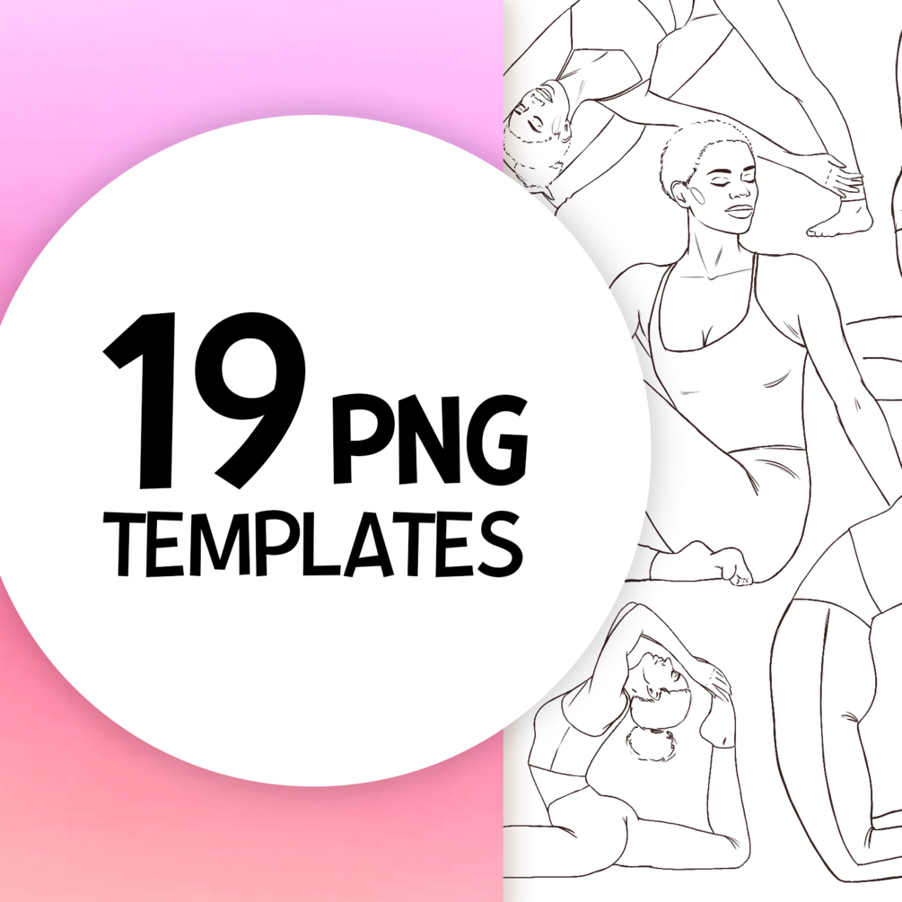 Yoga Poses Templates, Png, Meditation Poses Png, Yoga Templates ...