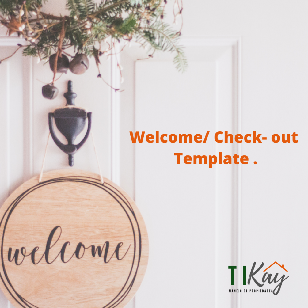 Welcome / Check out template