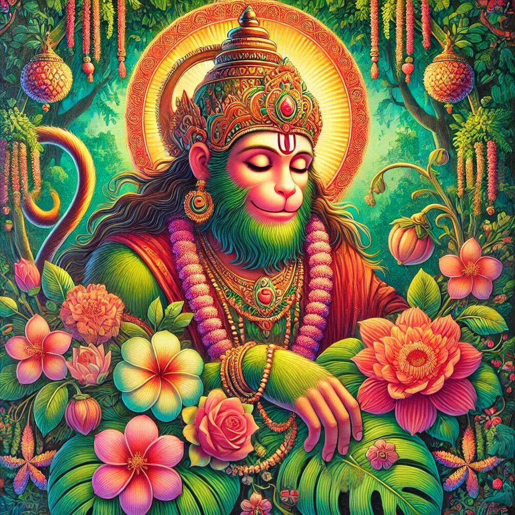 🙏🏽 Divine Strength: A Modern Portrait of Hanumanji 🌟